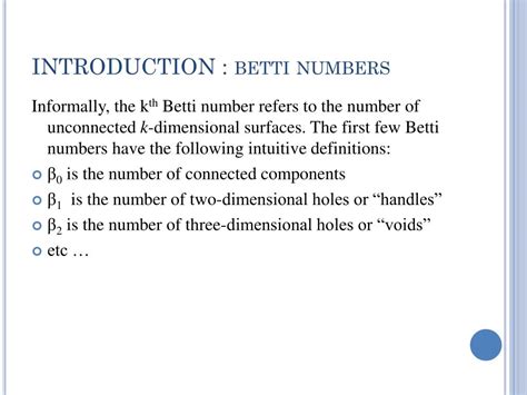 Ppt Betti Numbers Of Random Simplicial Complexes Matthew Kahle And Elizabeth Mecke Powerpoint