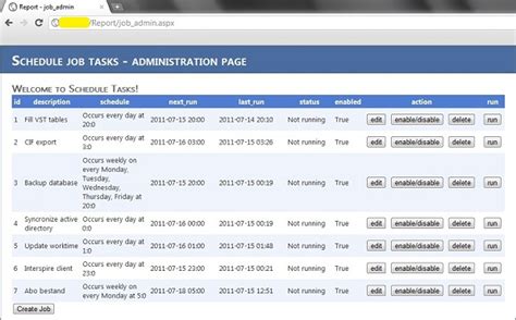 Web Scheduler For Managing Timed Jobs With Asp Net Pages Codeproject