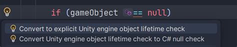 Bool Gameobject Vs Gameobject Null Unity Engine Unity Discussions