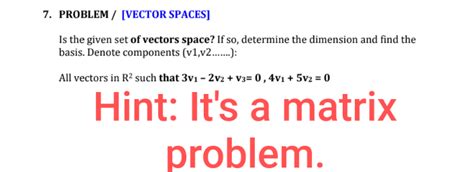 Solved Hint It S A Matrix Problem Chegg Com