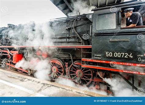 Classic Steam Locomotive Starting Engines Editorial Photography Image