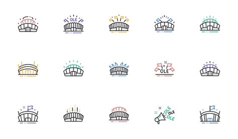 스포츠 경기장 라인 아이콘 올레 노래 아레나 축구 챔피언십 건축 선형 집합입니다 벡터 벡터에 대한 스톡 벡터 아트 및 기타 이미지 Istock