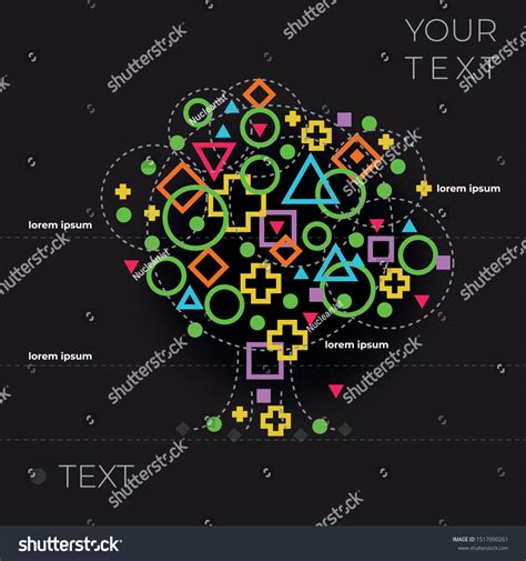 Tree Geometry Shapes Vector Concept Illustration Stock Vector Royalty Free 1517090261