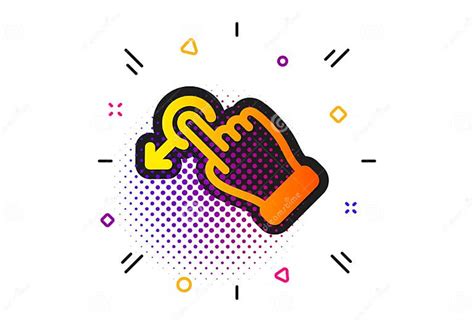 Drag Drop Gesture Icon Slide Arrow Sign Swipe Action Vector Stock