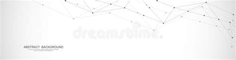 Website Header Or Banner Design With Abstract Polygonal Background And Connecting Dots And Lines