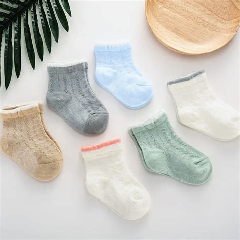 Новые хлопковые носки для малышей на весну и осень дышащие теплые детские носки для девочек и