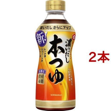 Kikkoman キッコーマン 濃いだし本つゆ 500ml×2個 めんつゆ、そばつゆ 最安値・価格比較 Yahooショッピング