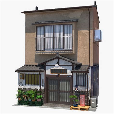 3d Model Kanda Townhouse Vr Ar Low Poly Cgtrader
