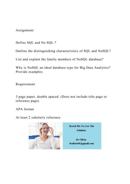 assignmentdefine sql and no sql outline the distingu docx