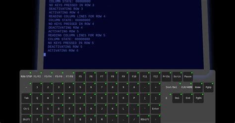 Commodore 64 Basic V2 Interpreter Keyboard Matrix Scan With Press