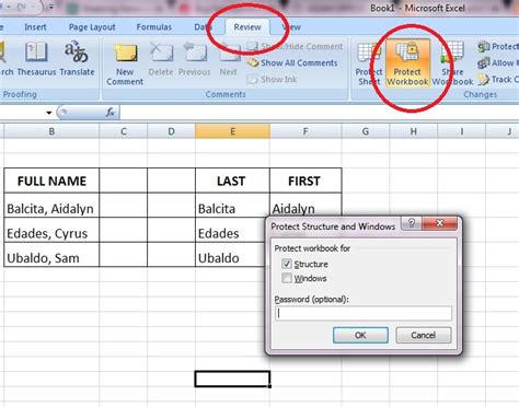 Teachers Corner Ms Excel Sheet Protection Share Workbook Workbook