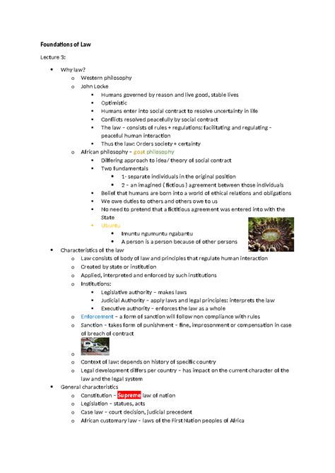 Foundations Of Law Minimal Lecture Notes Foundations Of Law Lecture 3 Why Law O Western