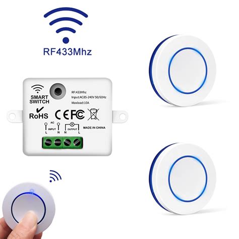 Rf 433mhz Interruptor De Luz De Controle Remoto Sem Fio 10a Painel De