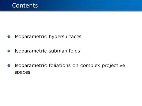 Ppt Isoparametric Foliations On Complex Projective Spaces Powerpoint