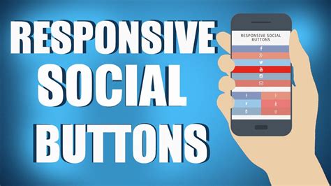 Responsive Social Media Buttons With Html5 And Css3 Youtube