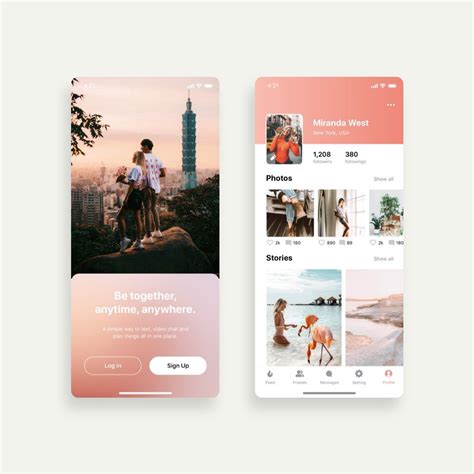 Chatsapp Social Networking App Ui Kit Mobile Web Design App Design Layout App Design Inspiration