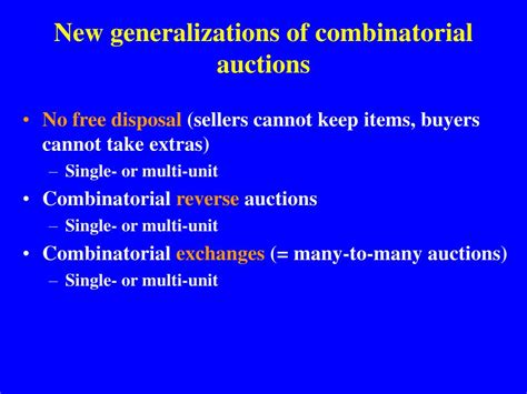 Ppt Winner Determination In Combinatorial Auction Generalizations Powerpoint Presentation Id