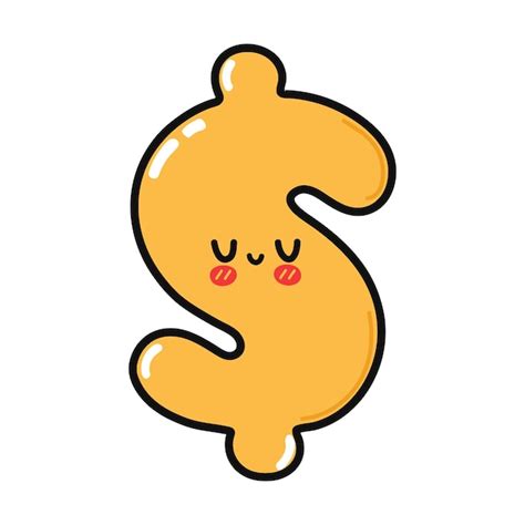 Premium Vector Cute Funny Dollar Sign Character