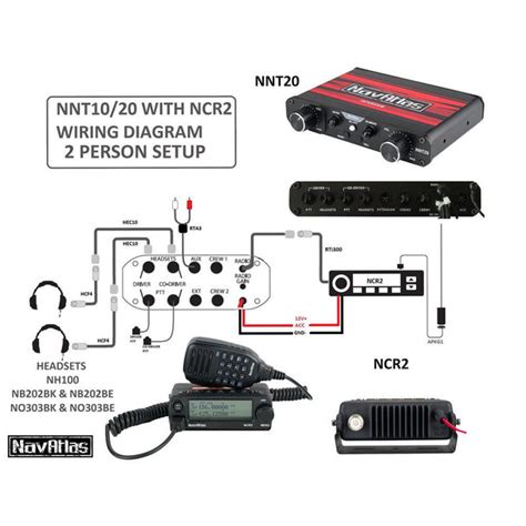 Buy Navatlas Nnt20 2 4 Person Off Road Intercom Headset And Cable Bundle Behind The Head