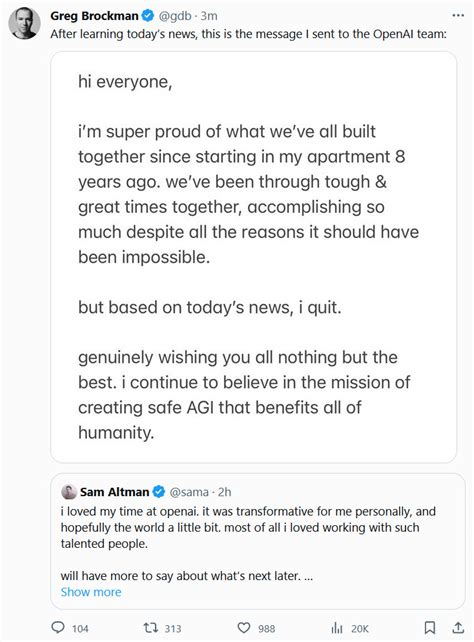 Openai President Greg Brockman Quits As Nervous Employees Hold All