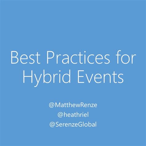 Best Practices For Hybrid Events Webinar Matthew Renze