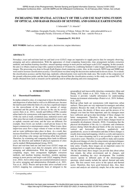 Pdf Increasing The Spatial Accuracy Of The Land Use Map Using Fusion Of Optical And Radar