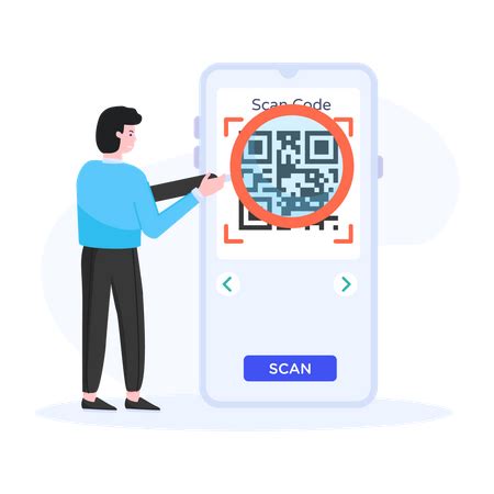 Man Scanning Qr Code Illustrations Free In SVG PNG EPS IconScout