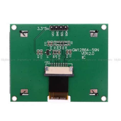Lcd Graphics Display Module 214 St7567 128x64 I2c 33v 5v With Bezel