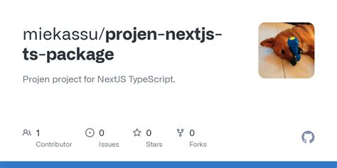 Github Miekassuprojen Nextjs Ts Package Projen Project For Nextjs Typescript