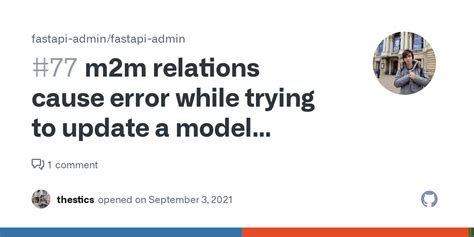 M2m Relations Cause Error While Trying To Update A Model Object Issue