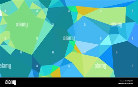 Abstract Geometric Background With Dark Cyan Light Green And Medium Turquoise Color Triangles