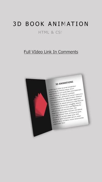 3d Book Animation Html And Css Youtube