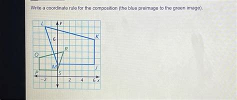 Solved Write A Coordinate Rule For The Composition The Blue