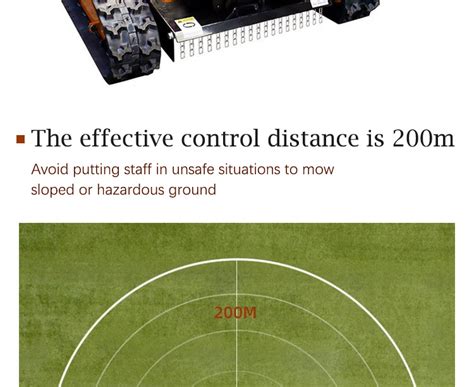 Slope Mower Wireless Remote Control Crawler Lawn Mowers Kit Rubber