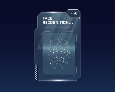 Hud Face Recognition Biometric Id Scan Panel User Facial Verification Scanner Person Identify