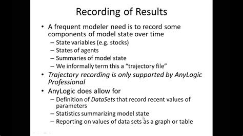 Anylogic Data Output Preliminary Remarks Agent Based Modeling For Health Policy With Anylogic