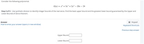 Solved Consider The Following Polynomial Chegg Com
