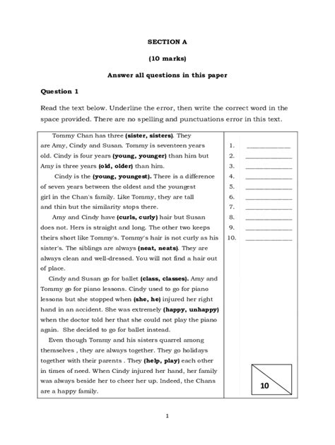 Fillable Online Error Identification Exercises With Answers Pdf Pt3 Topse Pl Fax Email Print
