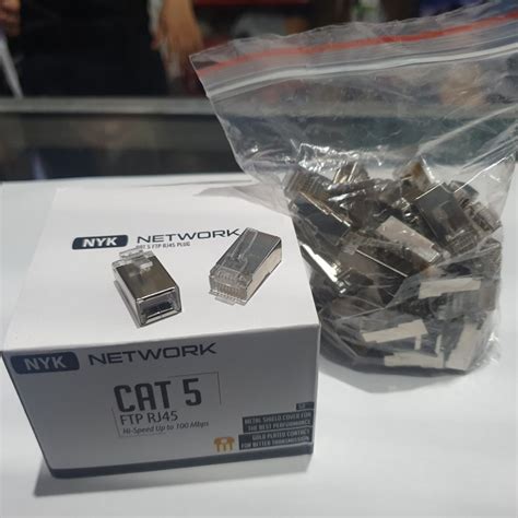 Jual Connector Conector Konektor Lan Ftp Shield Besi Rj Rj Isi Kota Malang Pcom