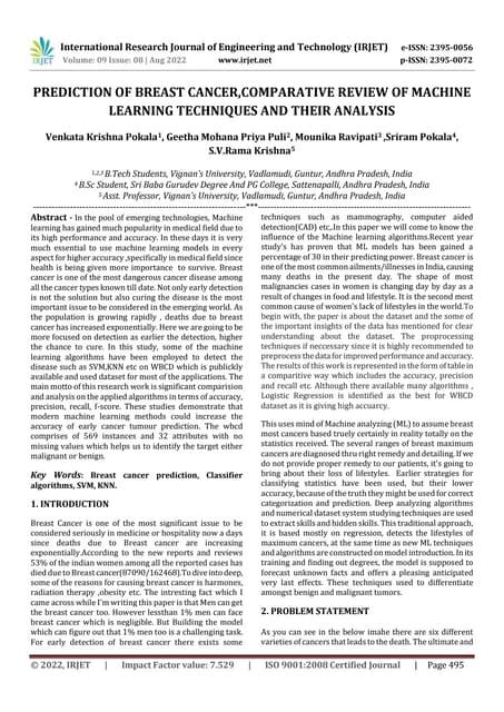 Breast Cancer Detection Pptx