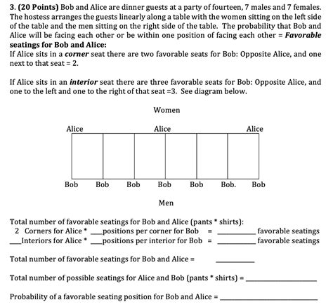Solved Points Bob And Alice Are Dinner Guests At A Chegg Com