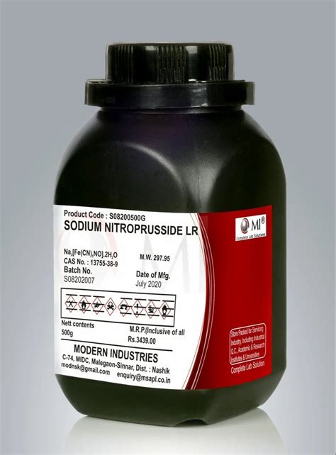 Mi Sodium Nitroprusside Lr At ₹ 1000 Kg Industrial Laboratory