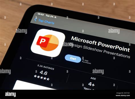 Ostrava Czechia September 24 2024 App Store With Microsoft Powerpoint Presentation Software