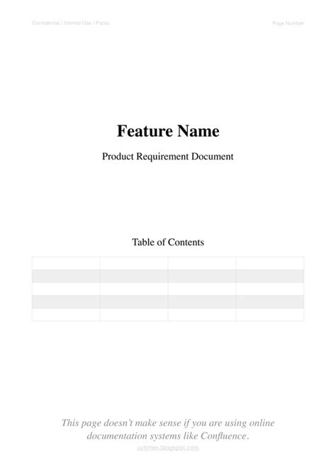 Prd Template For Product Managers Pdf Business Business And Finance
