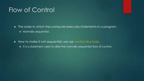 Ppt Understanding Control Structures And Logical Expressions For Sequential And Non Sequential
