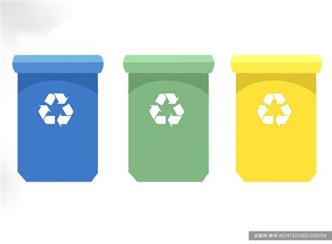 卡通手绘彩色垃圾桶垃圾分类可回收插画元素免费下载 Png格式 3000×3000像素 编号452473224031245254 设图网
