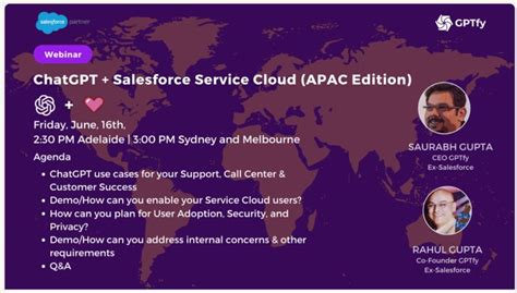 Saurabh Gupta On Linkedin Salesforce Webinar Chatgpt Gptfy Salesforcearchitect…
