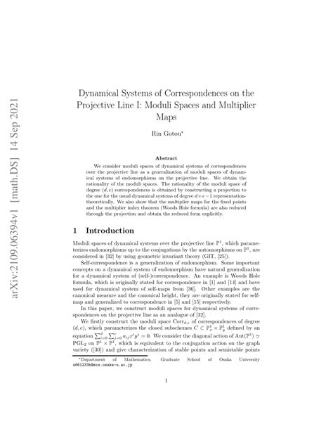 Pdf Dynamical Systems Of Correspondences On The Projective Line I