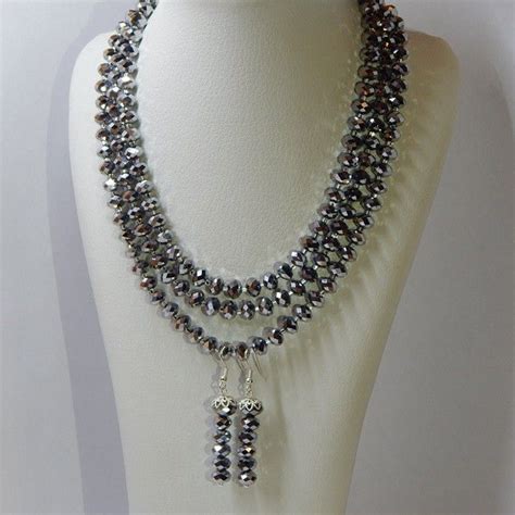 Набор из хрустальных чешских граненых бусин | Beaded necklace, Jewelry ...