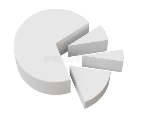 Simple Chart Pie With Separated Parts Business Statistics 3d